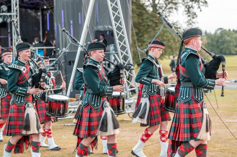 Pictures of open-air Glamis Proms at historic Angus castle