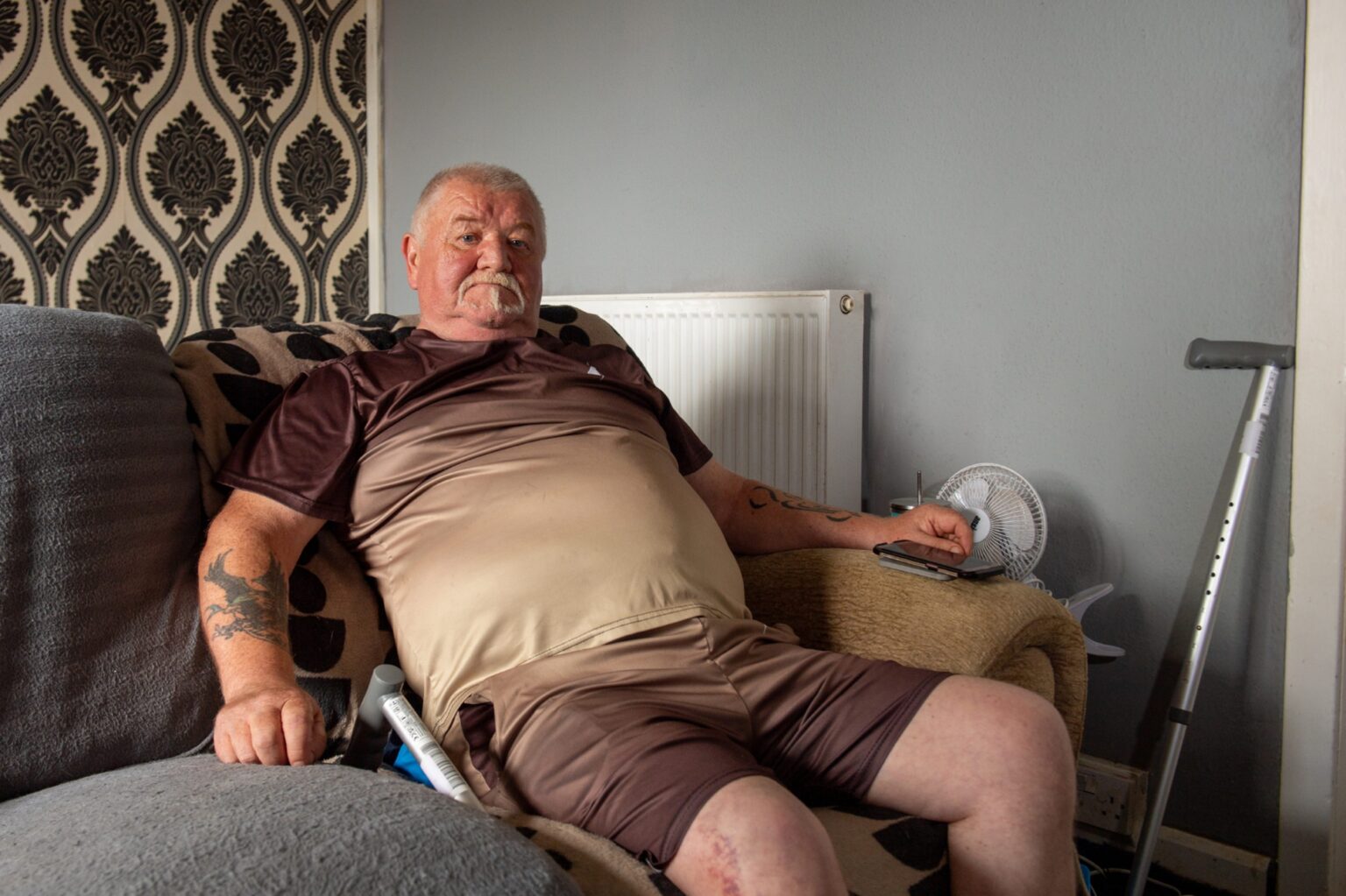 Forfar hip op dad left with 63-step climb to council flat