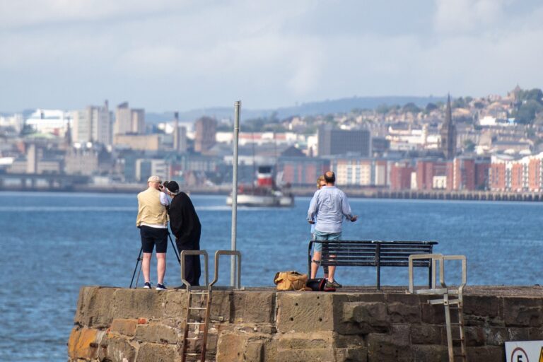 On board famous Waverley paddle steamer during visit to Dundee