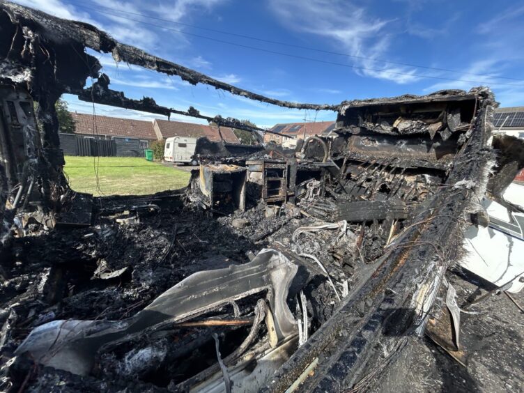 Campervan destroyed in deliberate fire on Kirkcaldy street