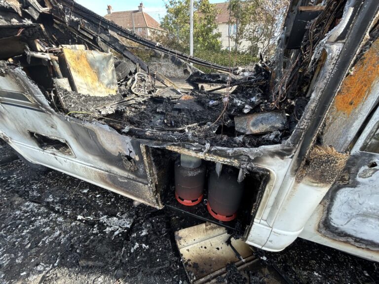 Campervan destroyed in deliberate fire on Kirkcaldy street