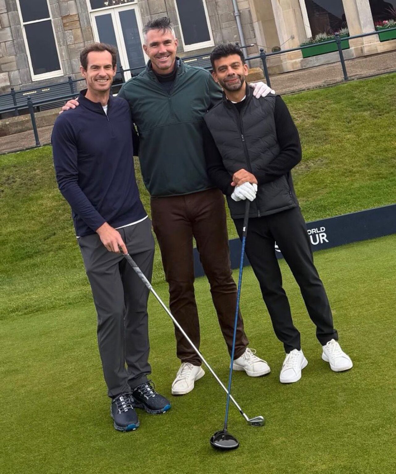 Piers Morgan meets superfan at Dunhill Links Championship