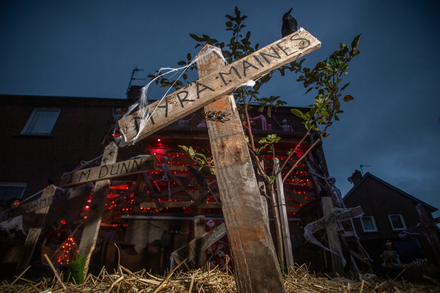 First look at Brechin family's spectacular Halloween house