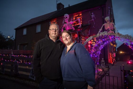 First look at Brechin family's spectacular Halloween house