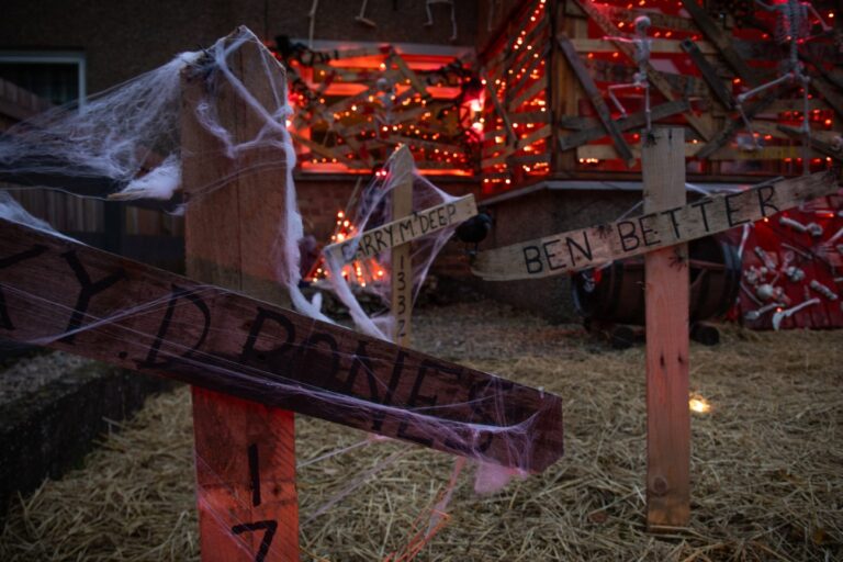 First look at Brechin family's spectacular Halloween house