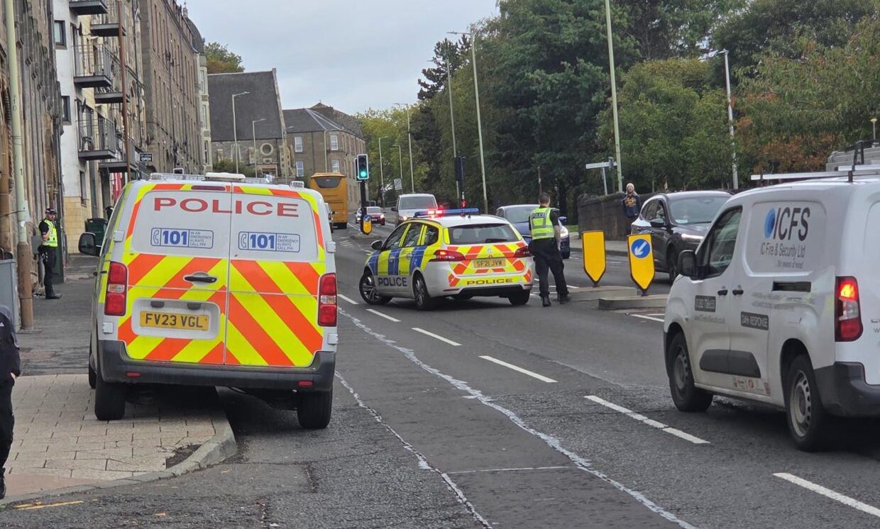 Police van damaged in crash on Victoria Road in Dundee