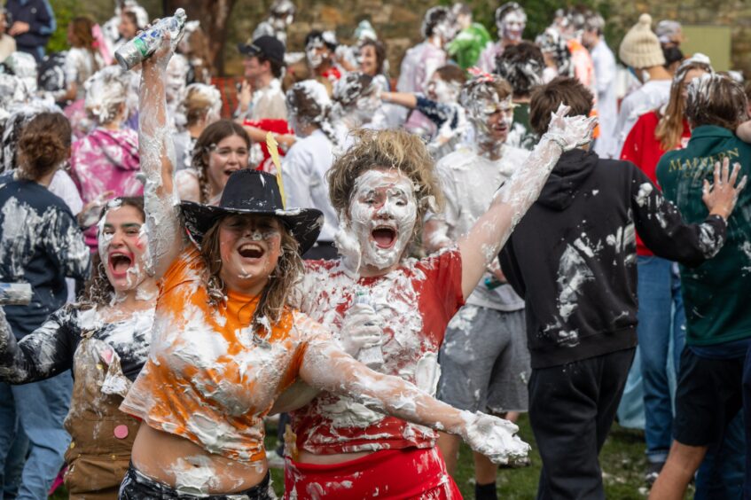 Raisin Monday foam fight delights students at St Andrews - The Courier
