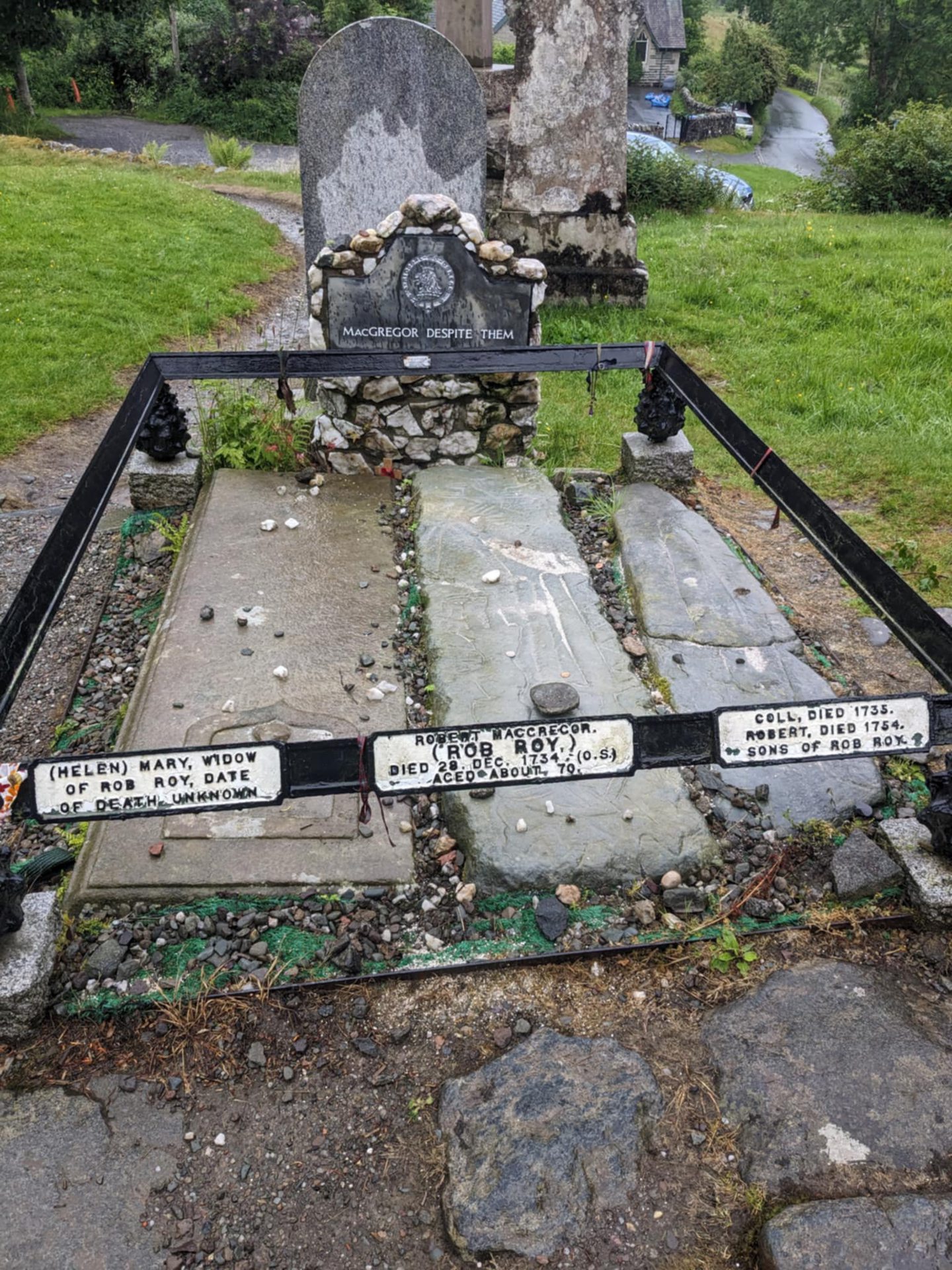 I explore Rob Roy's grave and clan gathering spot in Balquhidder