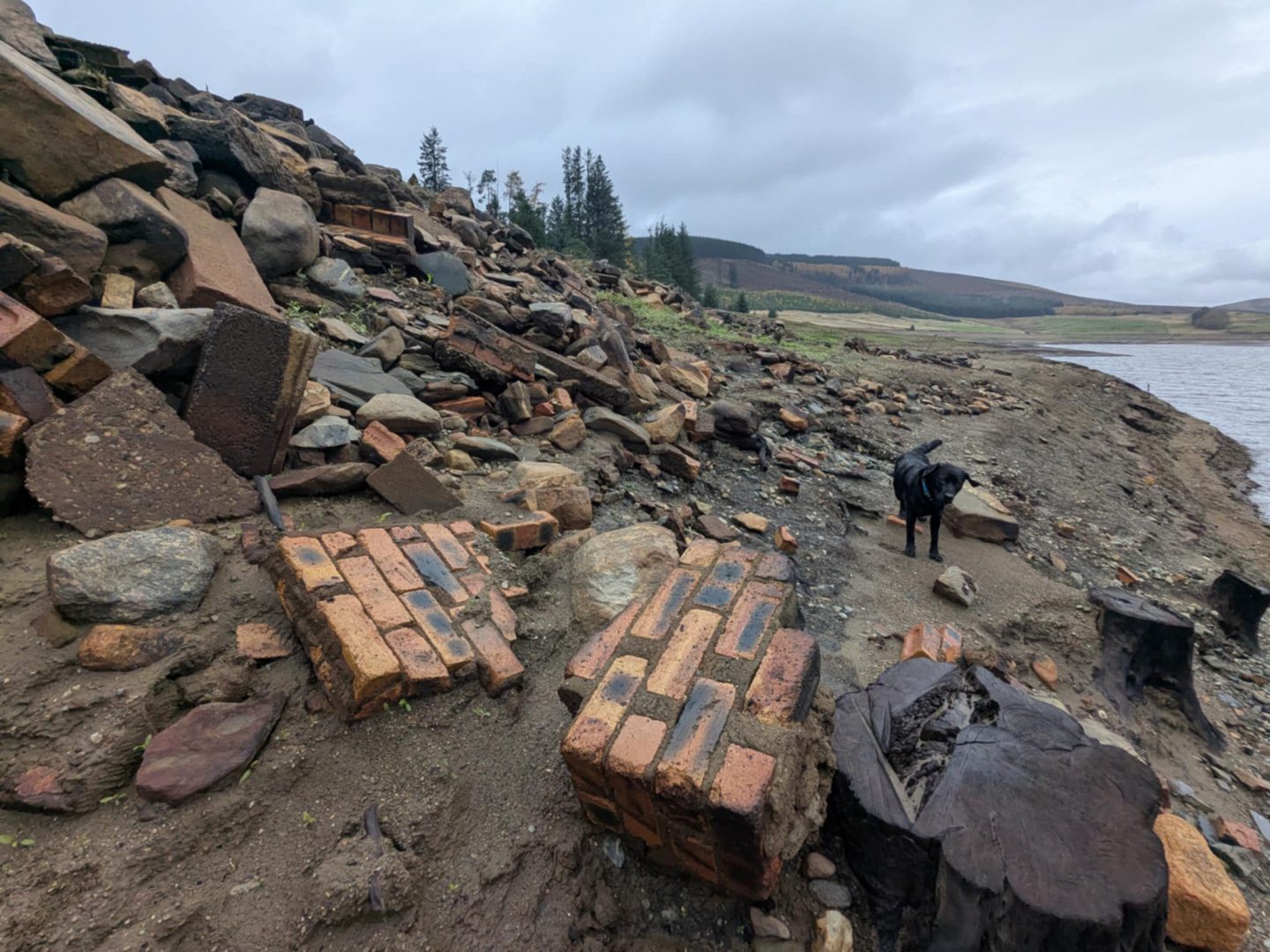 Lost Angus farming community emerges from Backwater Reservoir
