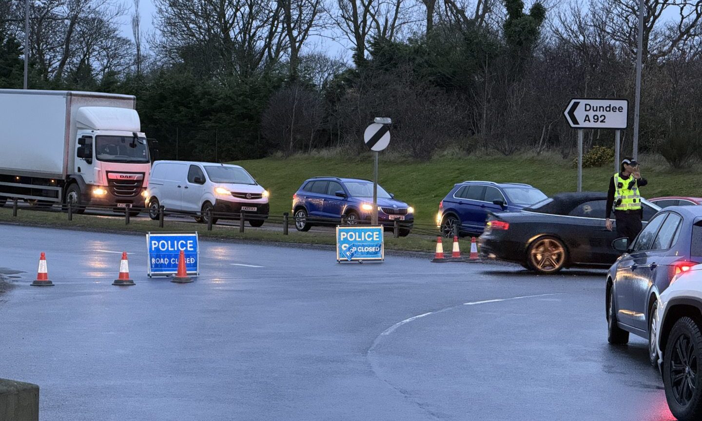 A92 near Arbroath reopens after crash between van and lorry