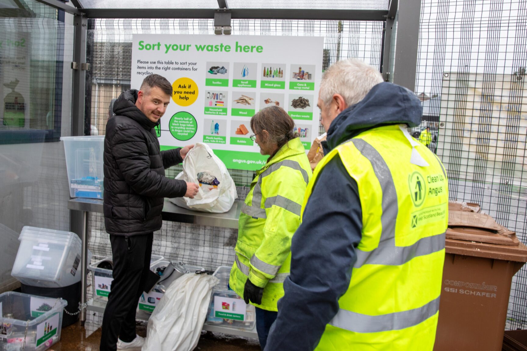 We visit Forfar to see Scotland’s first bin bag sorting station in action