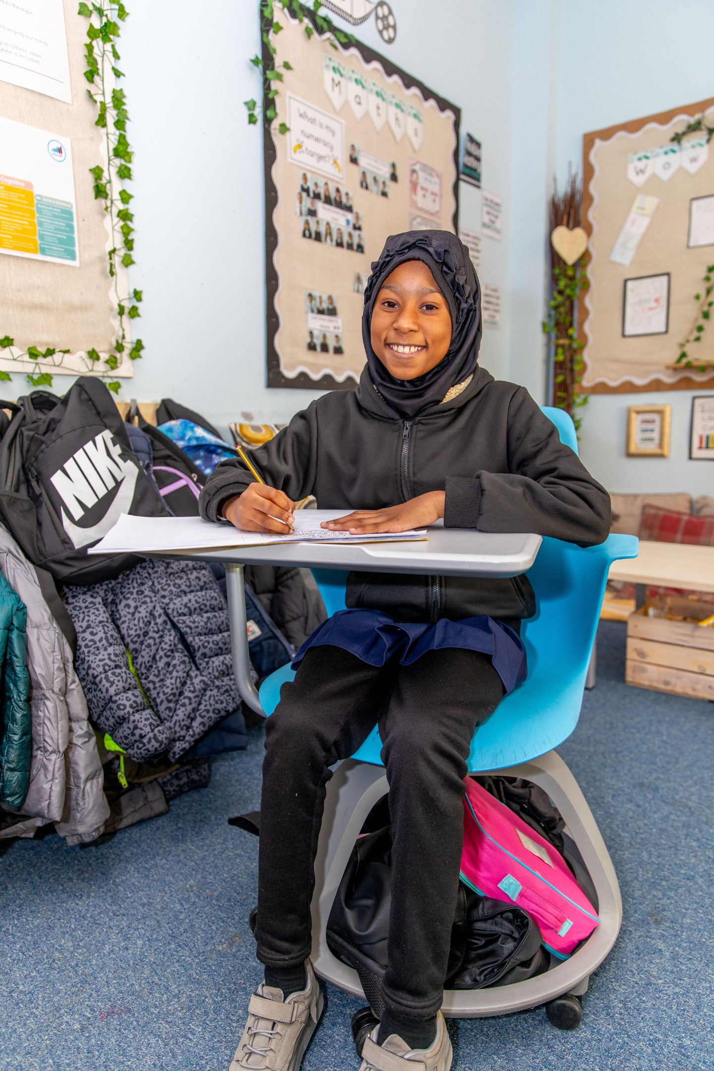 Rosebank Primary flexible seating has yoga balls and beanbags