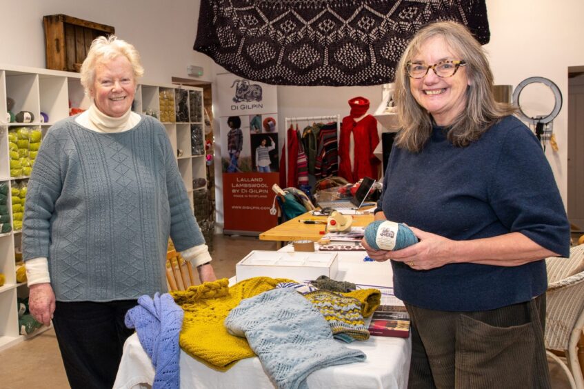 Game of Wool brings knitting fame Di Gilpin and Sheila Greenwell
