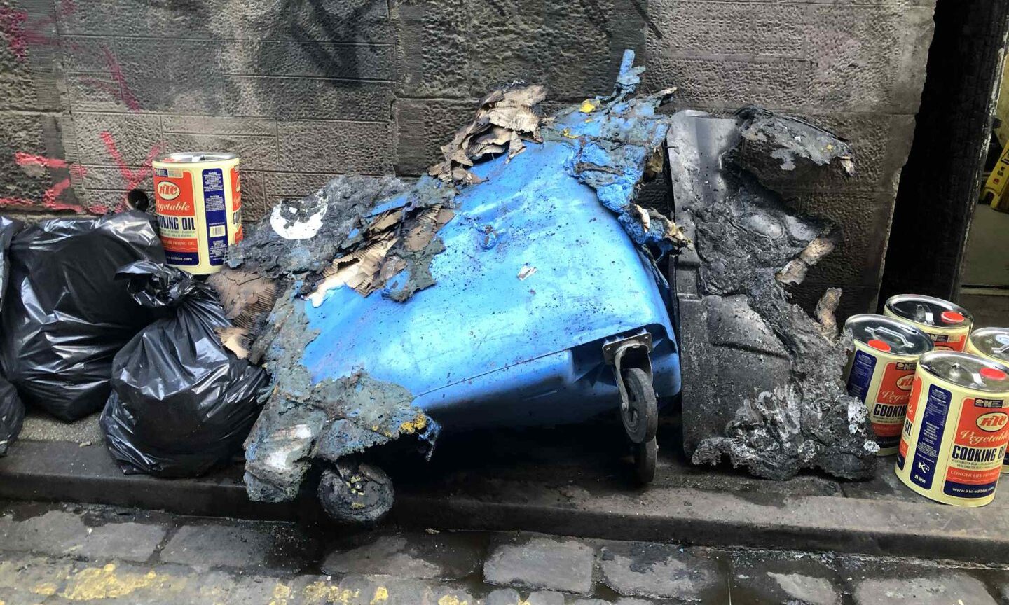 Three youths charged after major bin fires in Dundee city centre