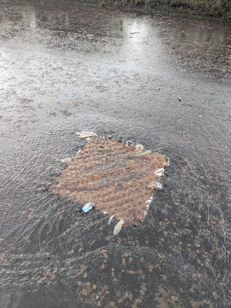 Storm Bram: Rain & sewer overflow leaves Aberfoyle locals cut off