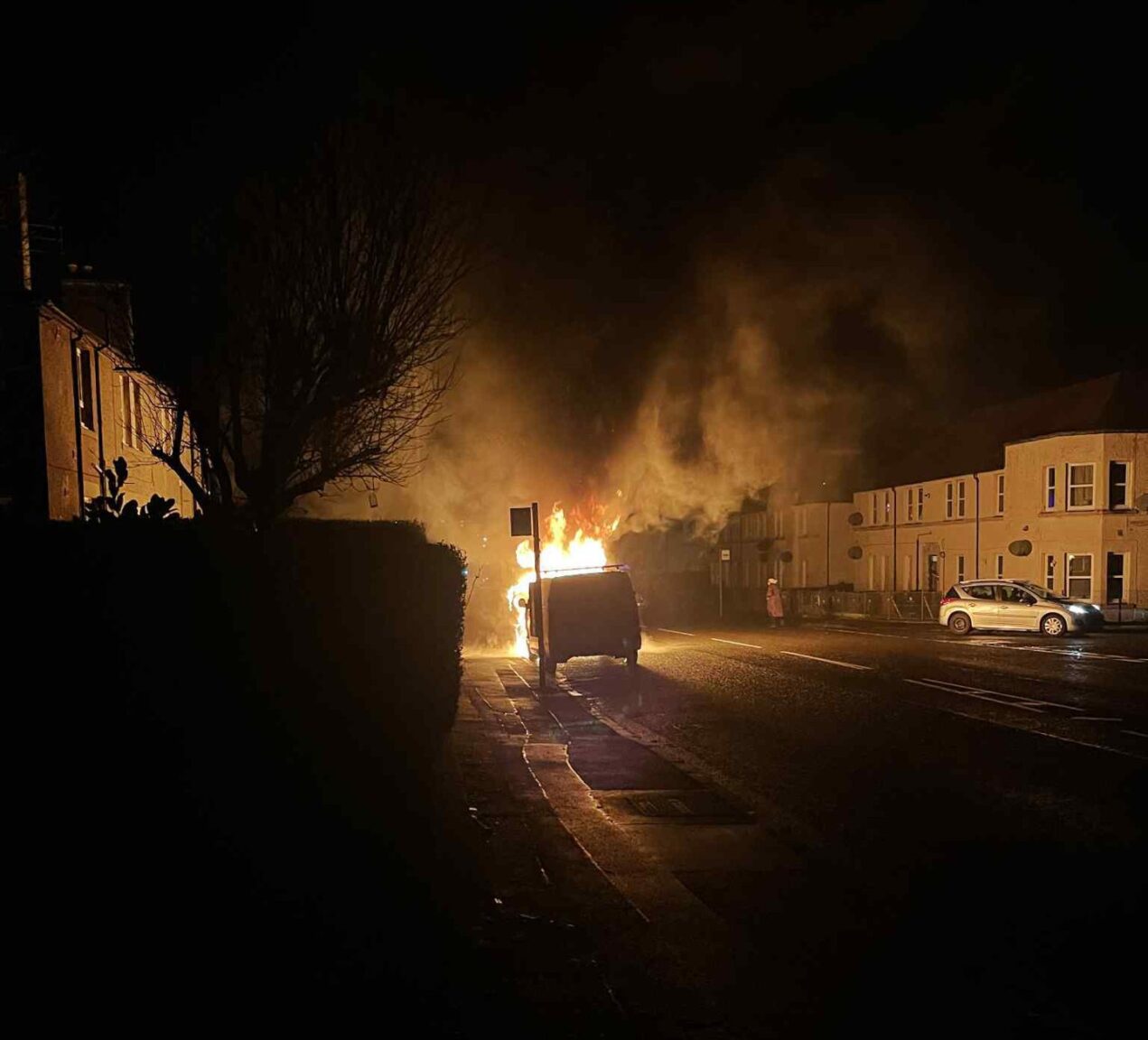 Stirling residents 'terrified' as police probe three deliberate van fires