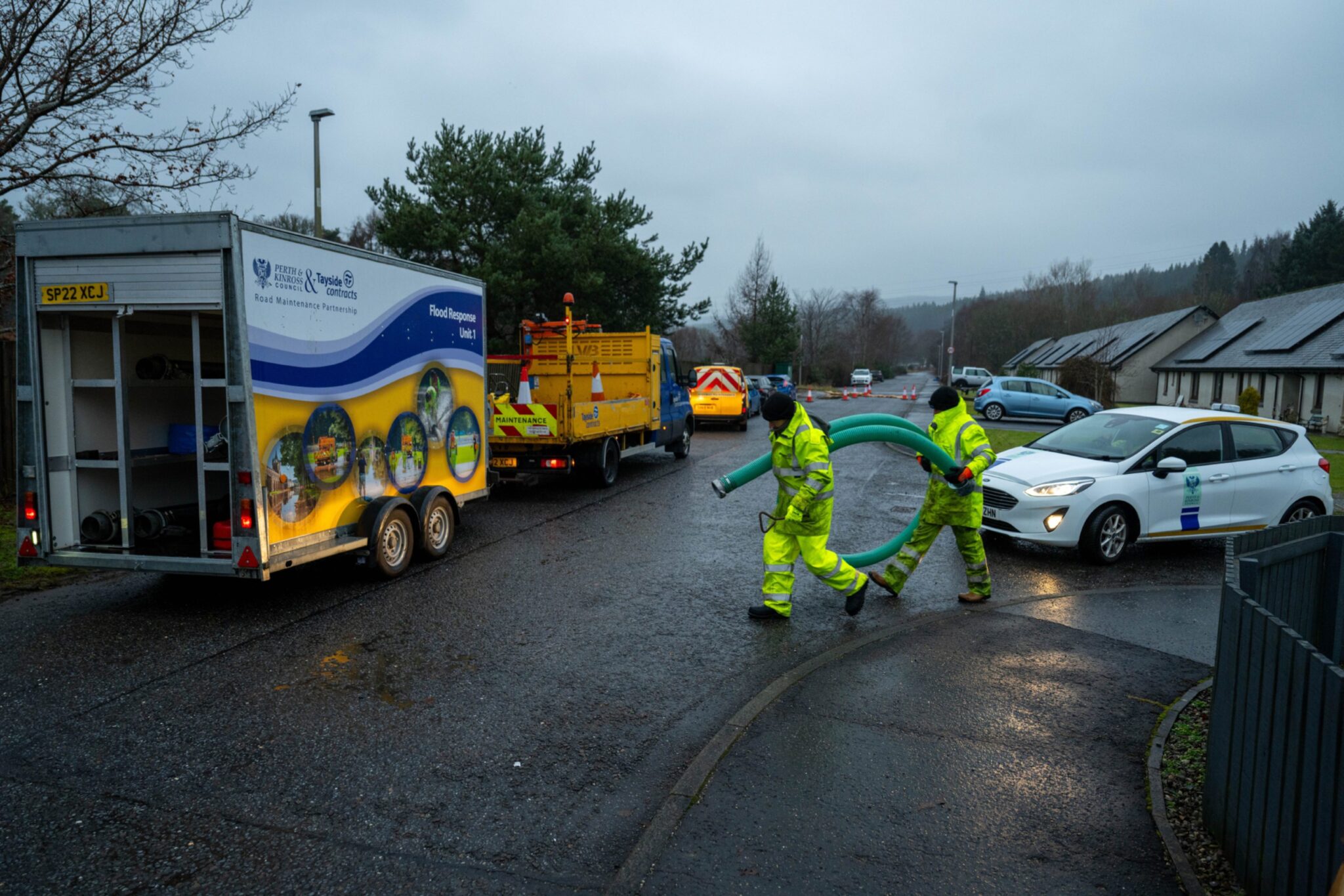 Ballinluig affordable housing: Residents blame works for flooding