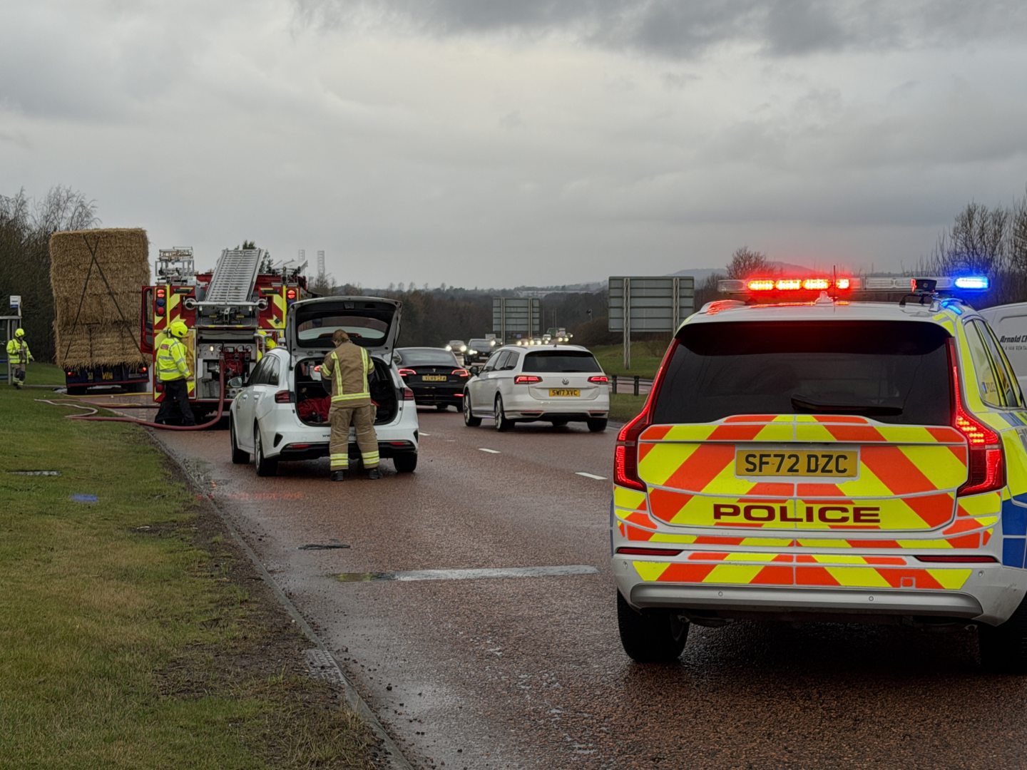 Firefighters tackle HGV fire on Arbroath Road in Dundee