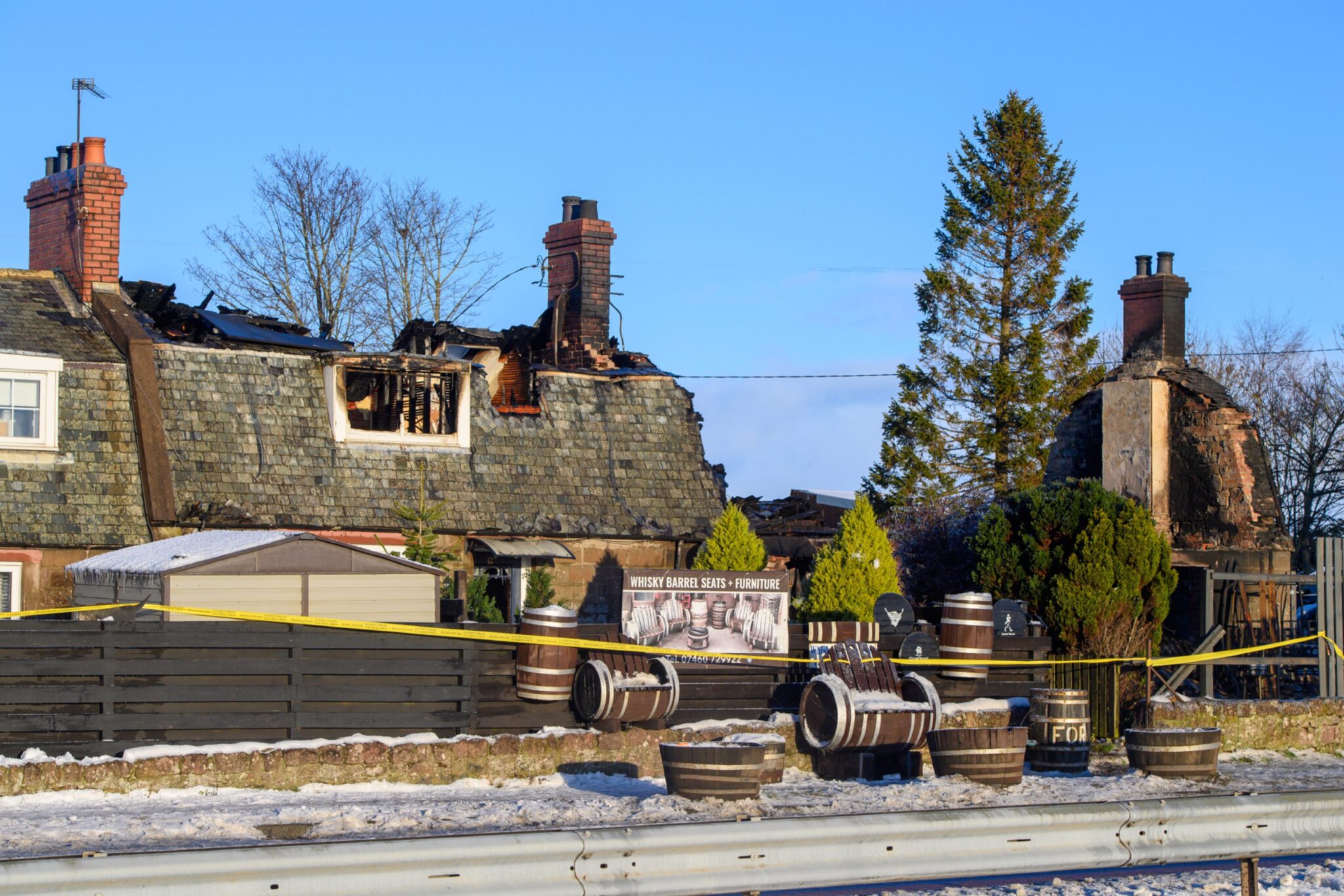 A90 'whisky barrel man' shares photos as home destroyed in fire