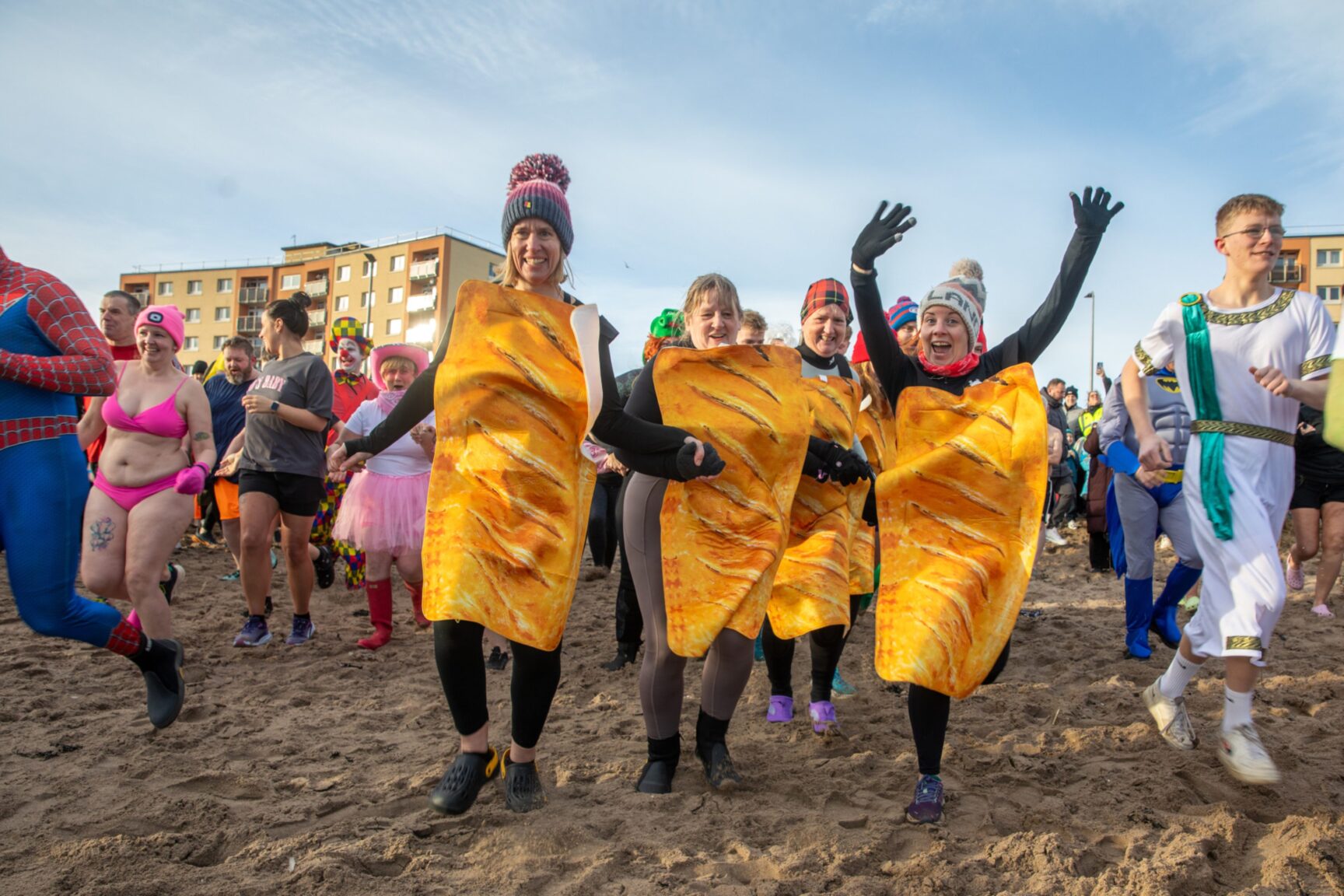 Gallery: Charity loony dook swim at Kirkcaldy Promenade