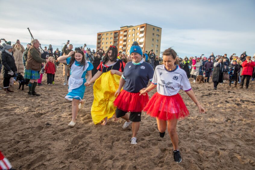 Gallery: Charity loony dook swim at Kirkcaldy Promenade