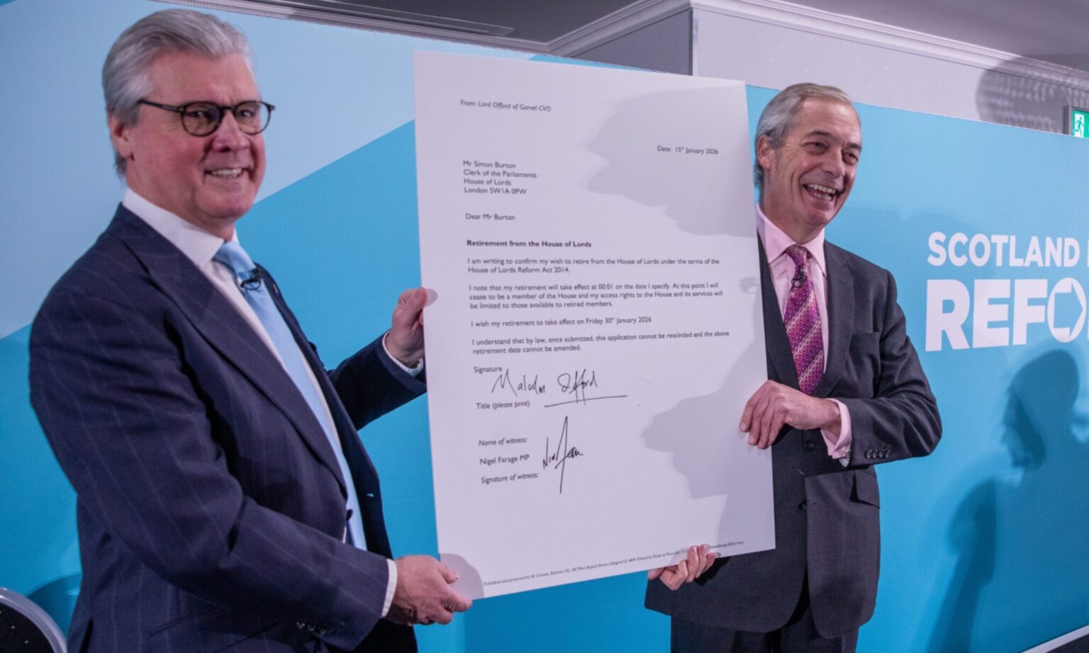 Nigel Farage in Fife to announce Scottish Reform leader