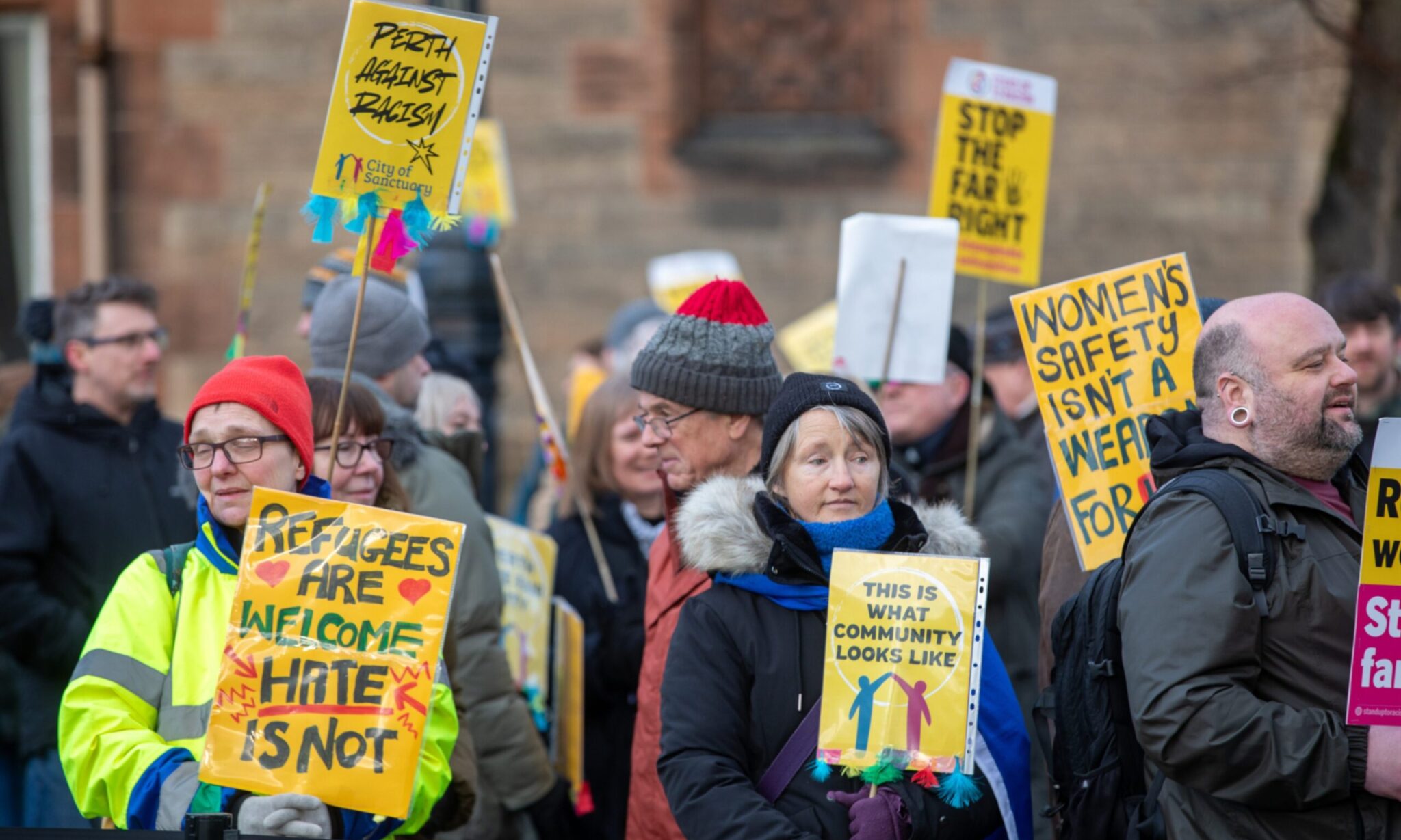 Anti-immigration protesters charge at Perth hotel