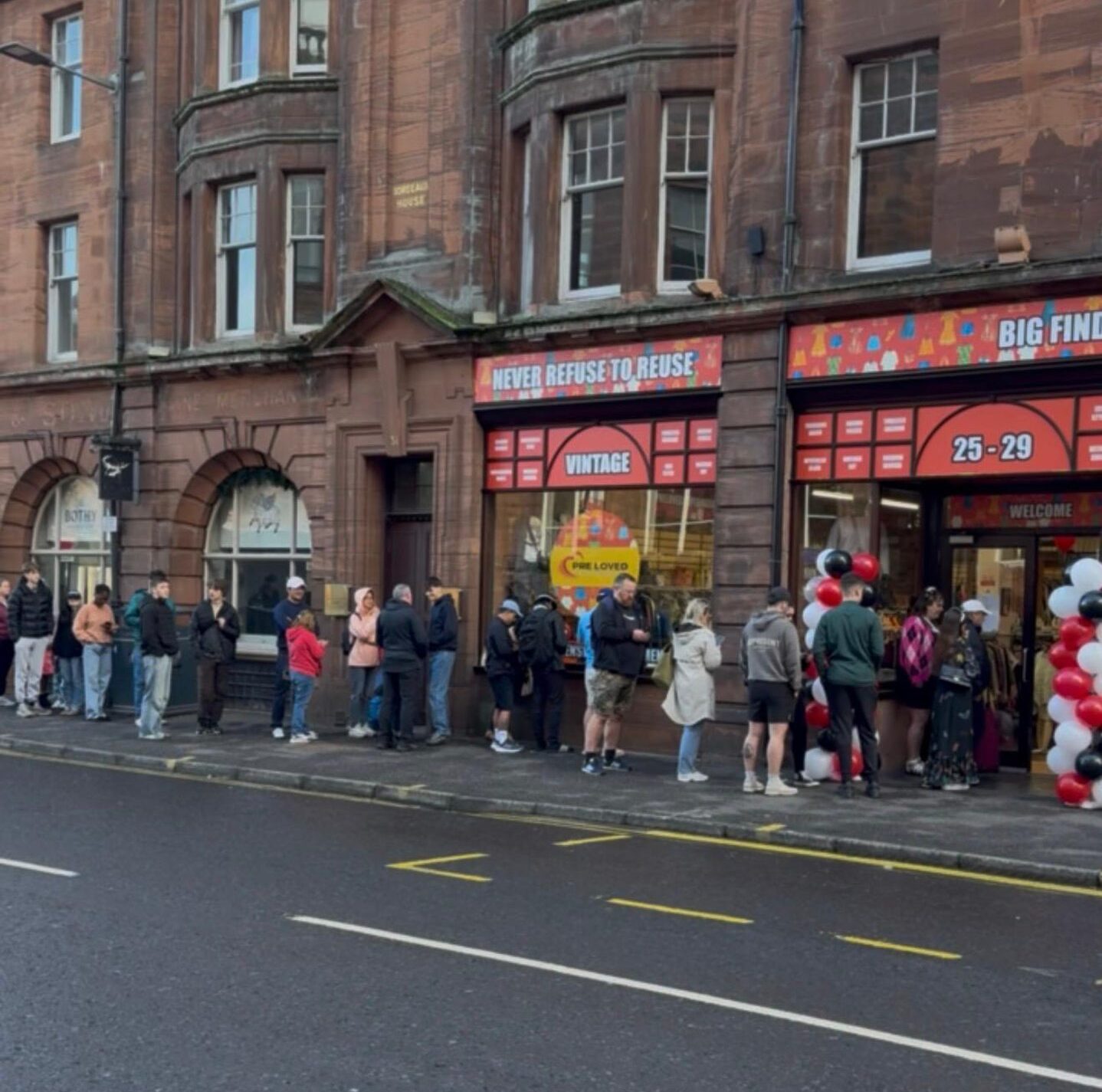 Customers queue for opening of Perth second-hand clothes store