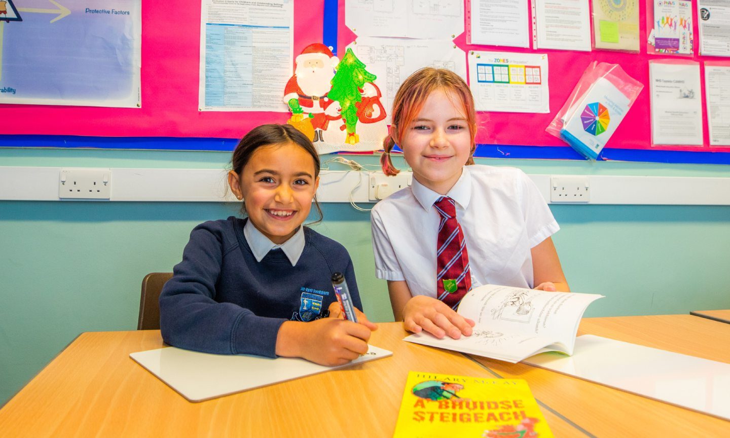 Goodlyburn Primary Gaelic pupils mostly from non-Gaelic families