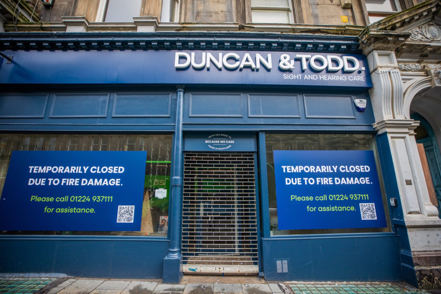 Dundee opticians Duncan and Todd to relocate after fire