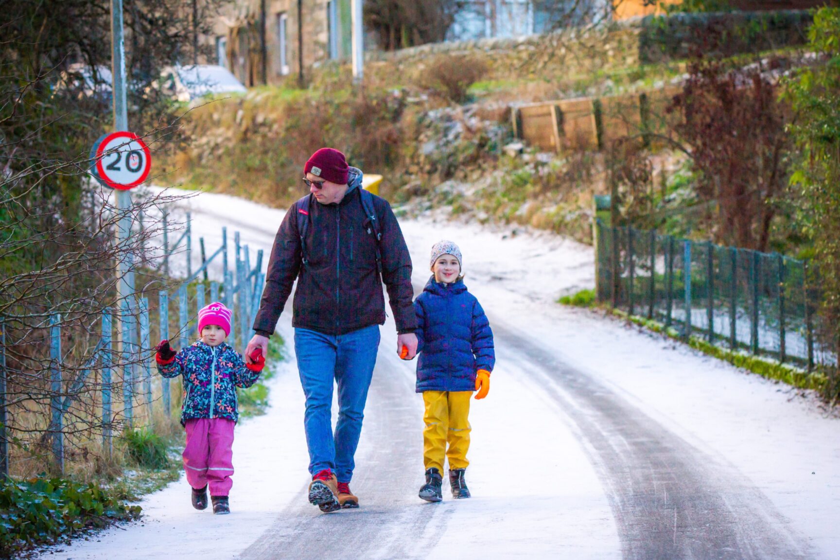 Perthshire winter snow: Families enjoy whiteout conditions