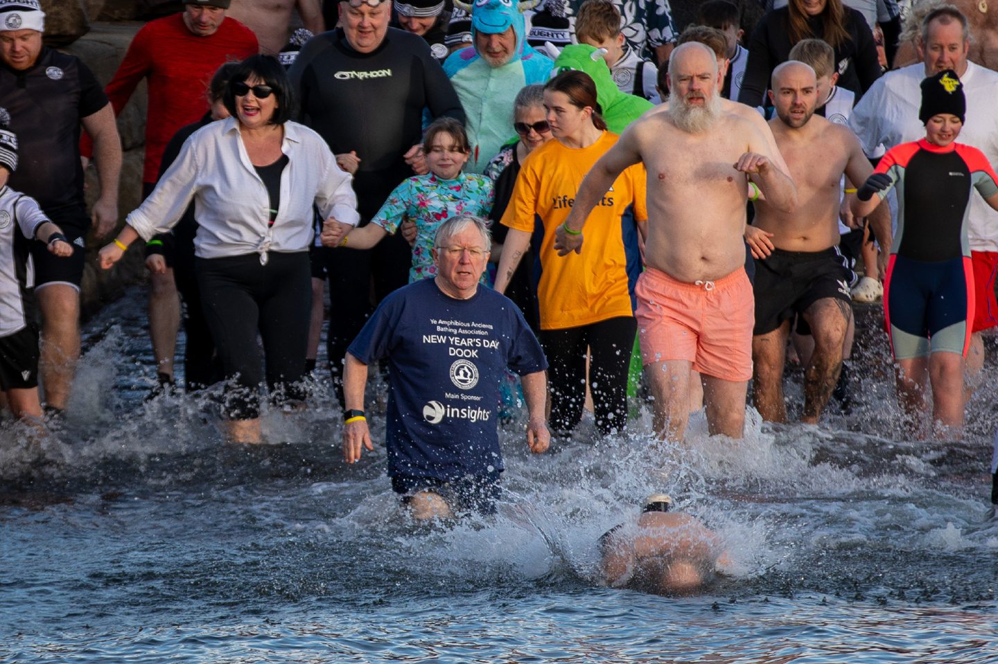 New year dook in Broughty Ferry brings festive fun