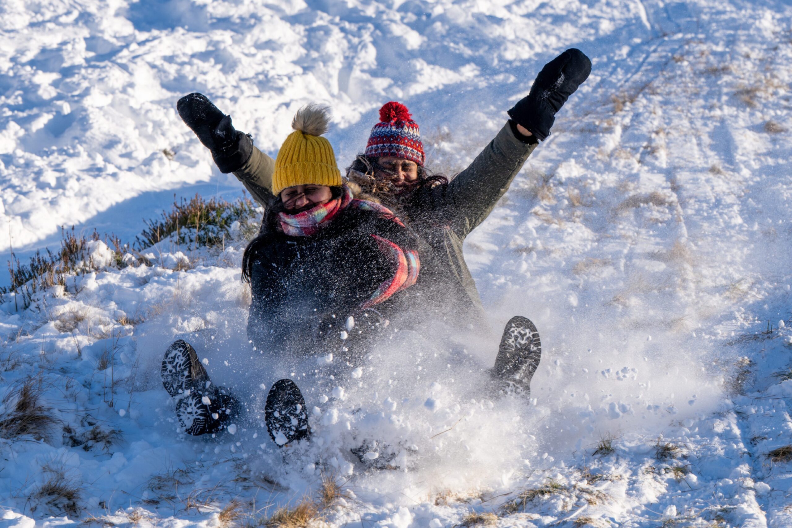 Glenshee skiing and snow scenes during Tayside and Fife freeze