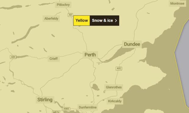 Full list of heavy snow warnings for Tayside, Fife and Stirling