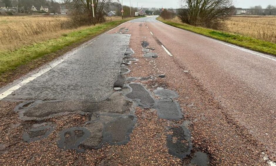 Ex-fire chief's safety concerns over potholes on Angus road