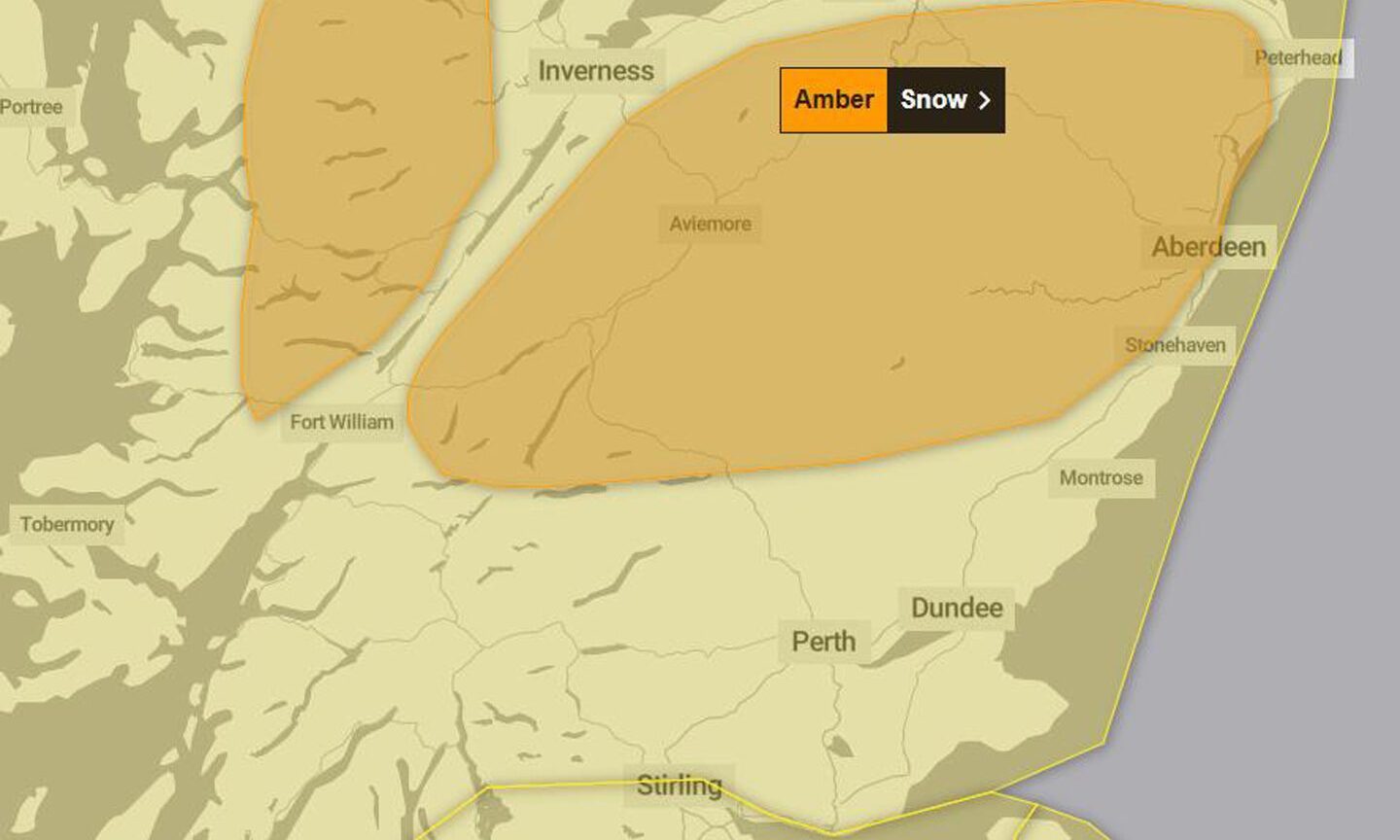 Full list of heavy snow warnings for Tayside, Fife and Stirling