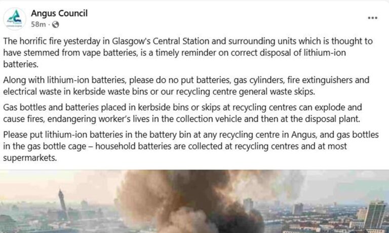Glasgow fire: Angus Council criticised for 'AI image' and blaze claim