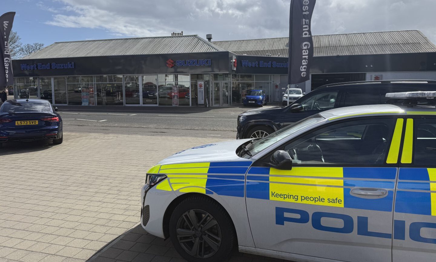 Busy Broughty Ferry roads shut after car crashes into building