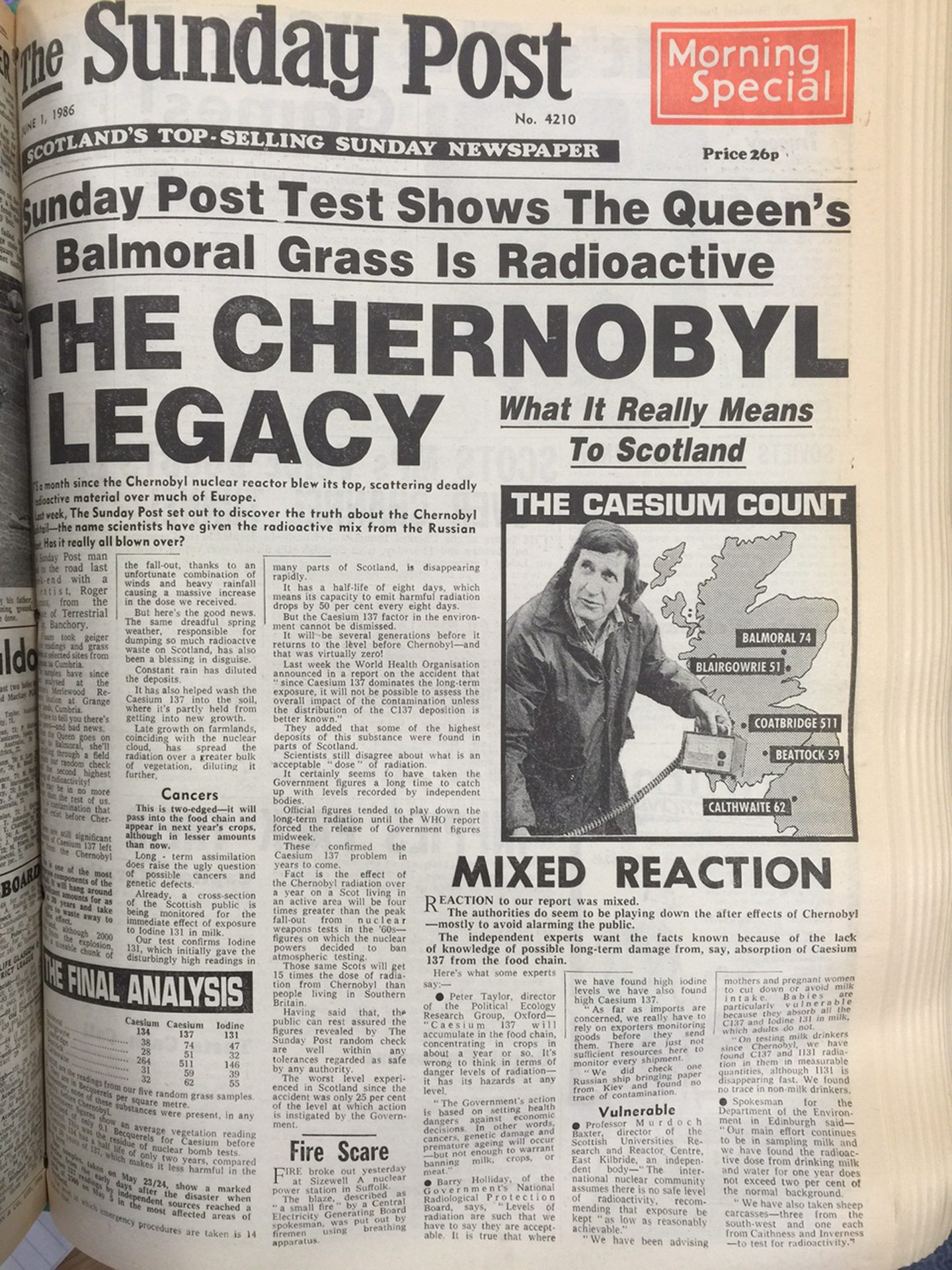 When Chernobyl radiation fears reached Dundee 40 years ago