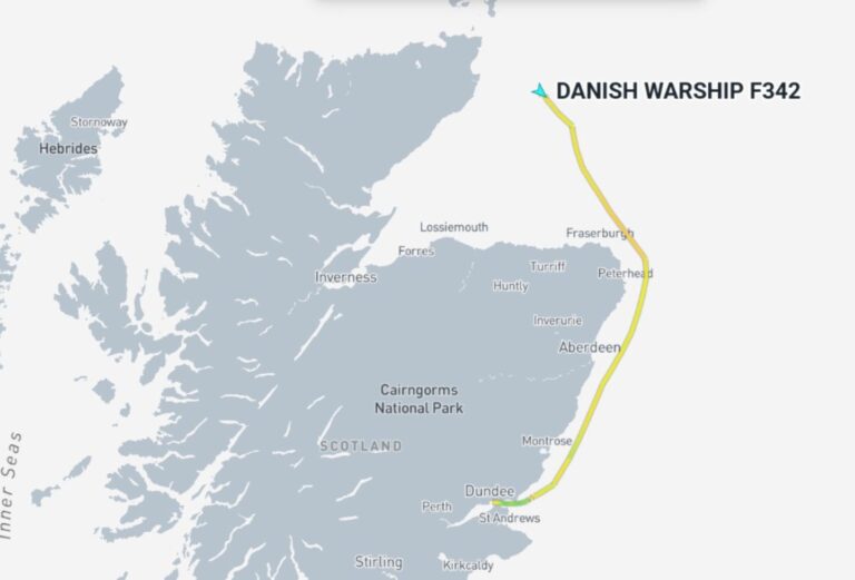 Danish warship docks at Dundee harbour
