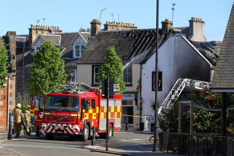 Pictures show aftermath of devastating Dunblane fire