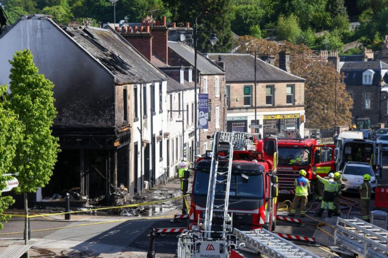 Pictures show aftermath of devastating Dunblane fire