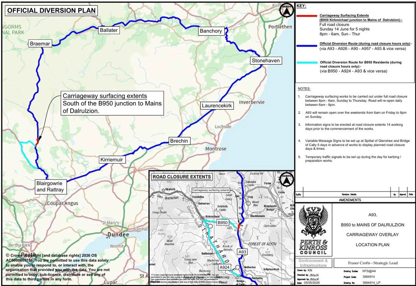 145-mile diversion for 10 days of roadworks in Perthshire