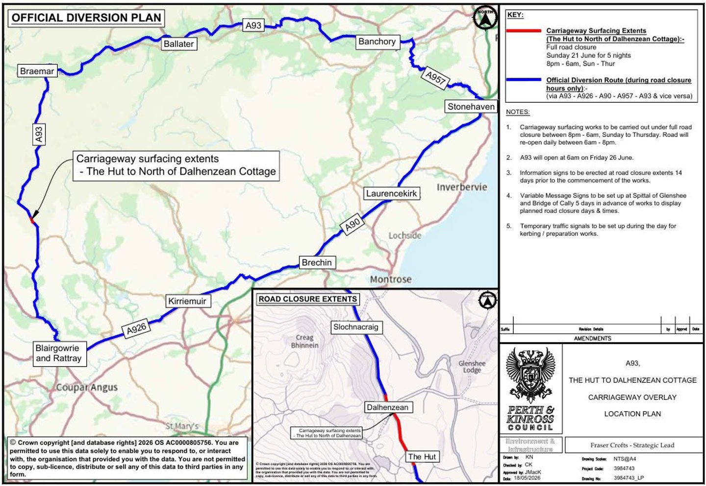 145-mile diversion for 10 days of roadworks in Perthshire