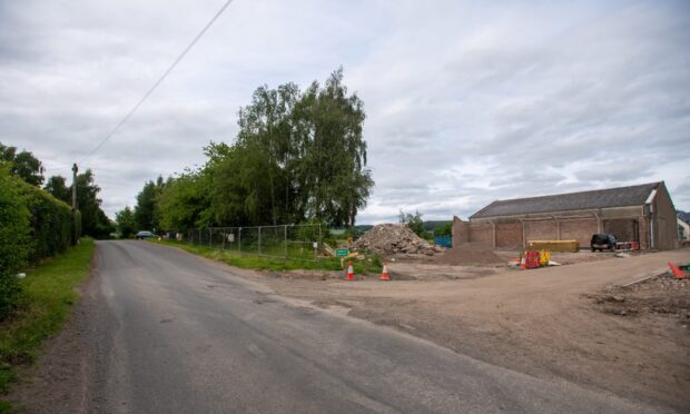 Emergency services at crash involving HGV at Dunning