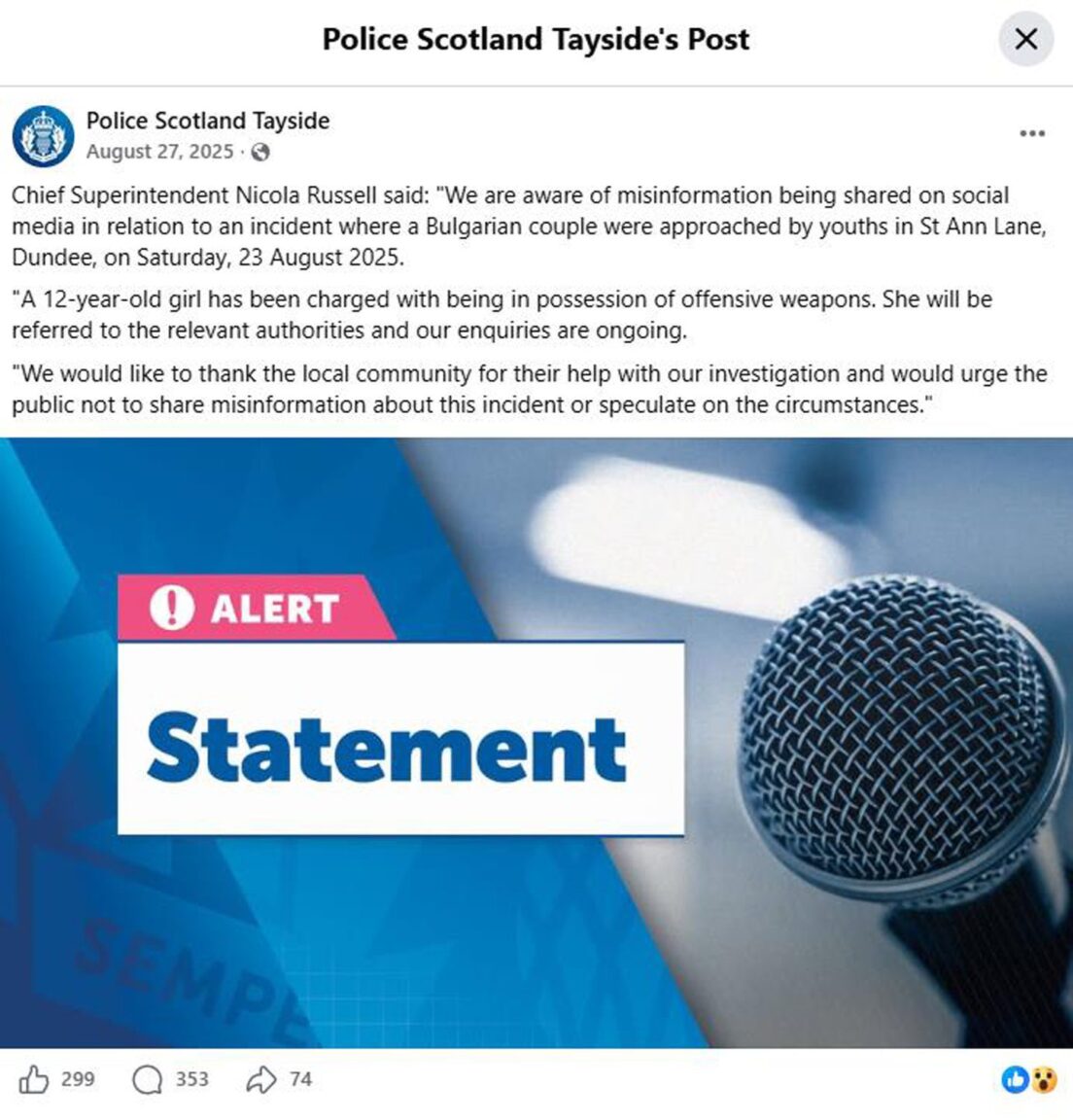 Police admit litany of failures over handling of Dundee knife incident