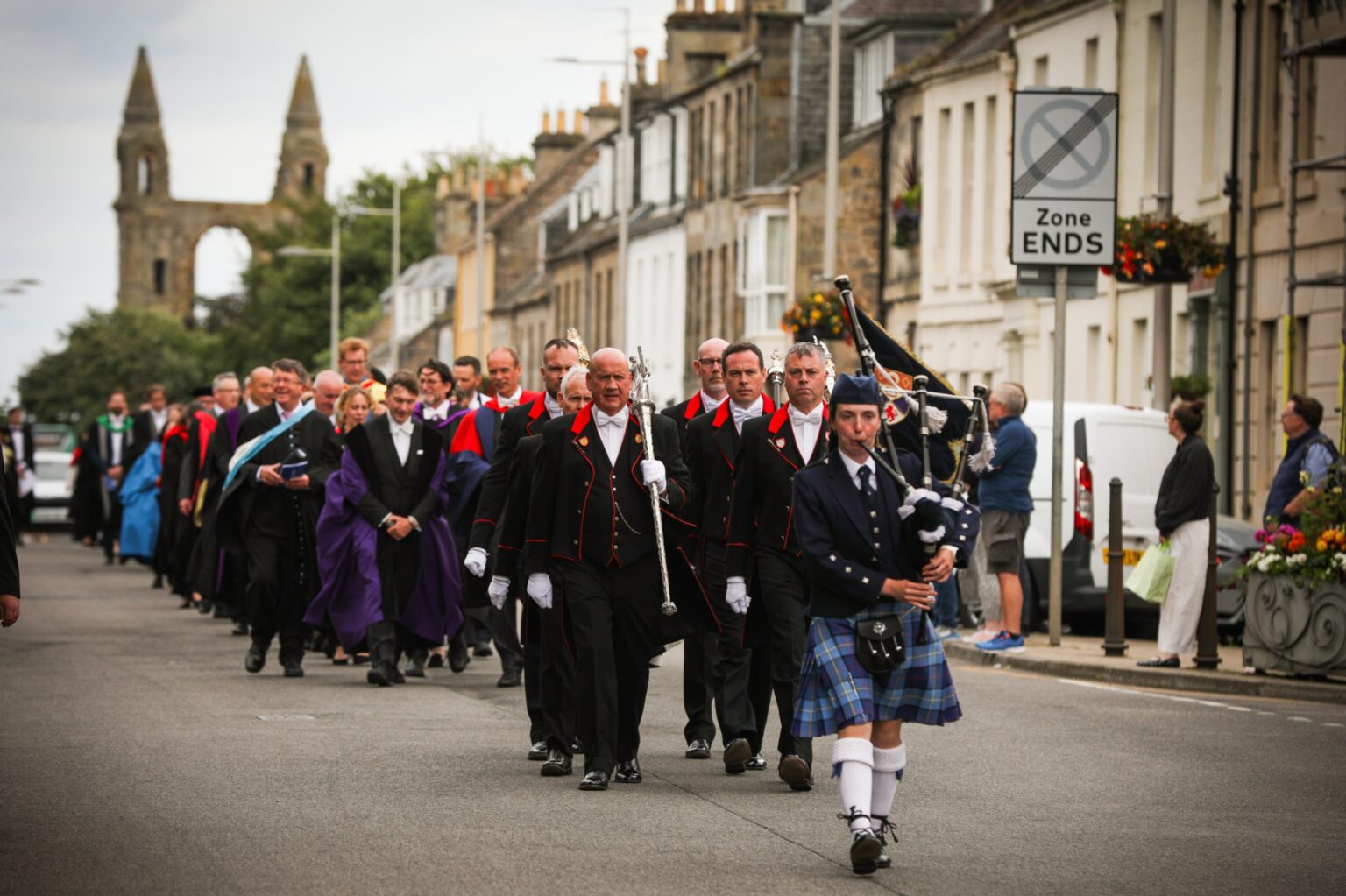Graduation at St Andrews: students celebrate at Younger Hall