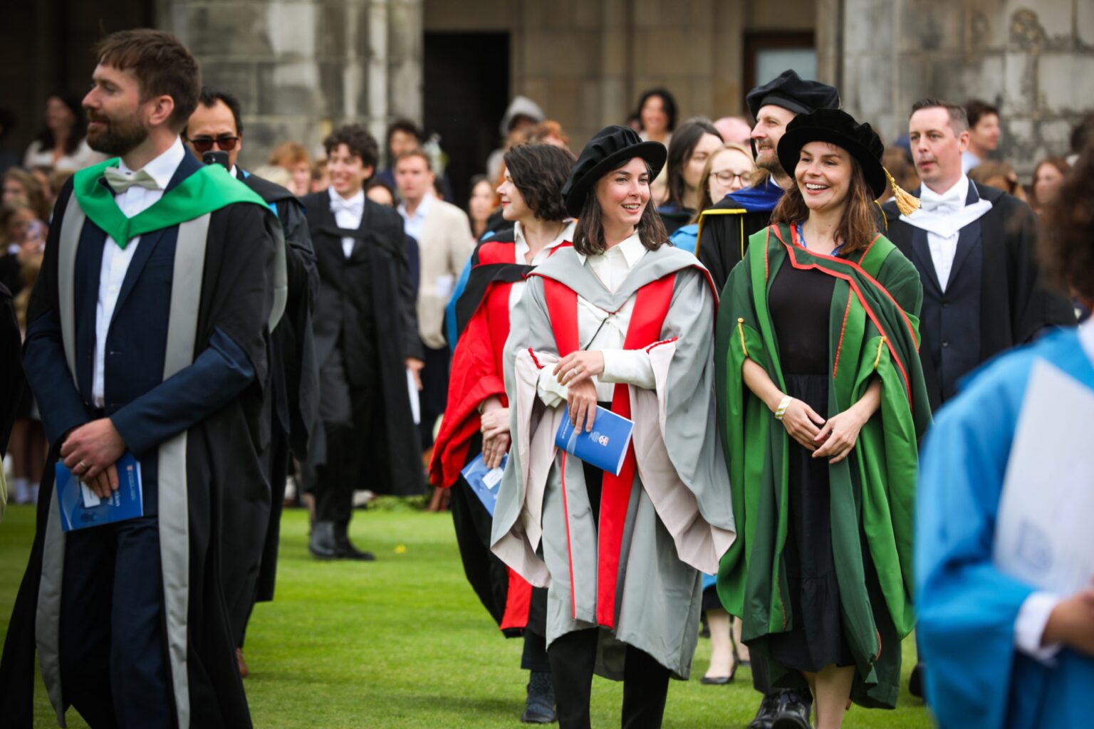 Graduation at St Andrews: students celebrate at Younger Hall