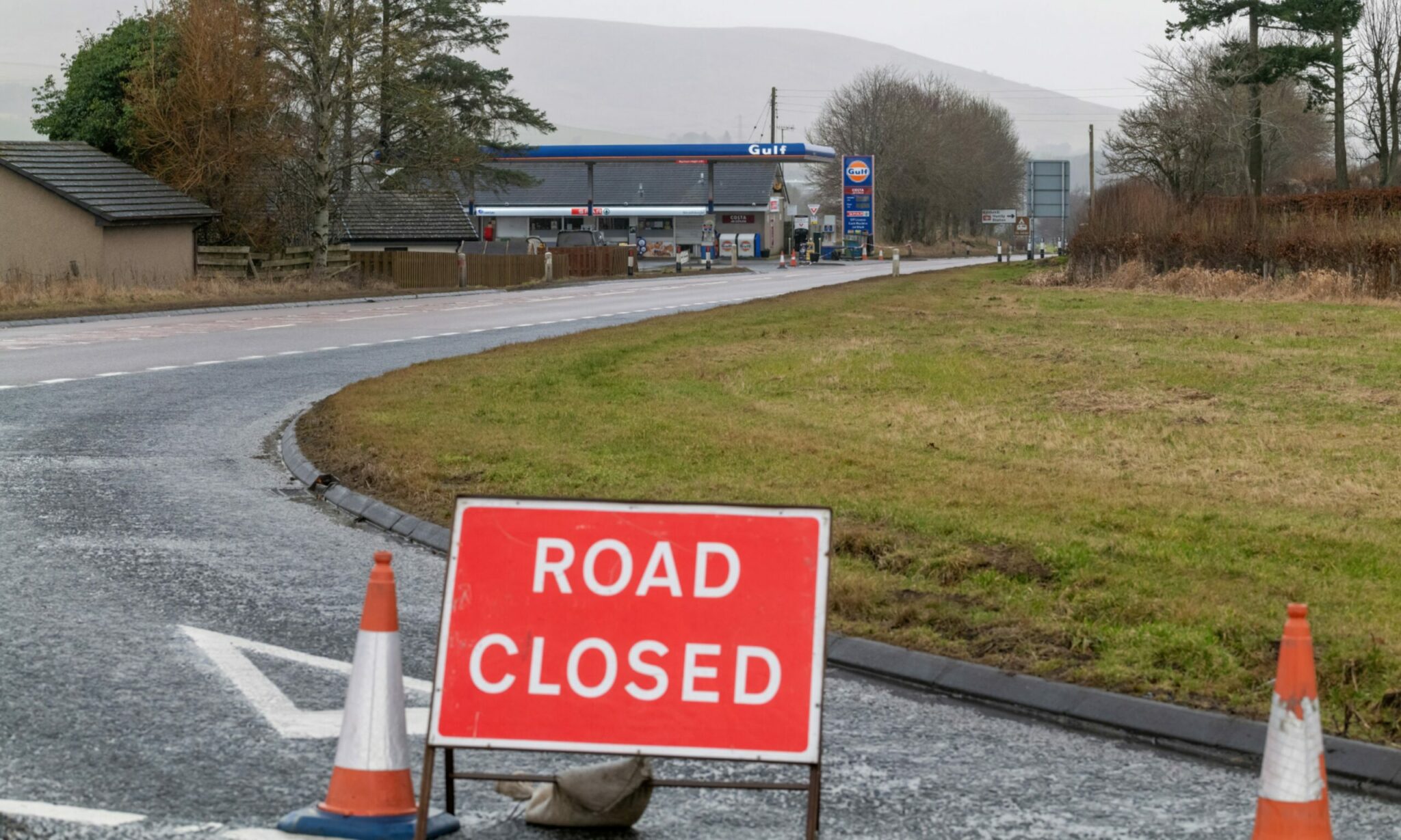 A96 closed at Huntly and Inverurie as fire crews check petrol station roof