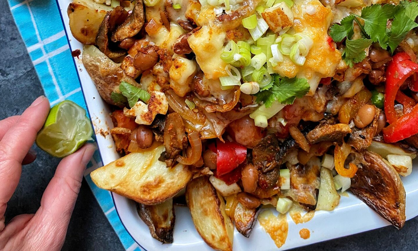 Recipe: Cook up this easy Mexican-style loaded wedges with halloumi